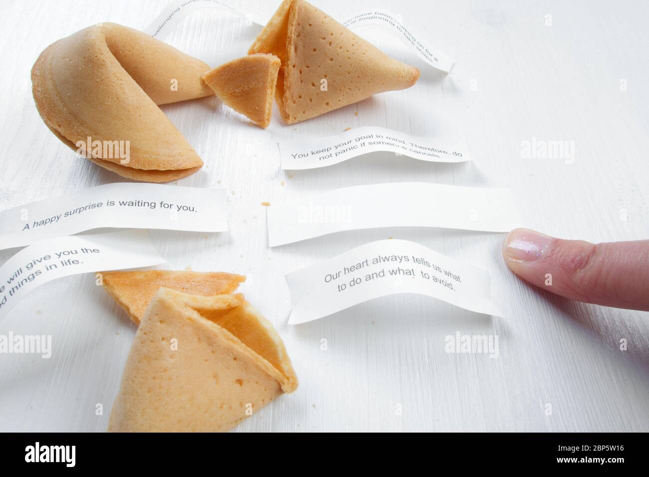 Fortune cookies with advices, motivation mottos and blank space for ...