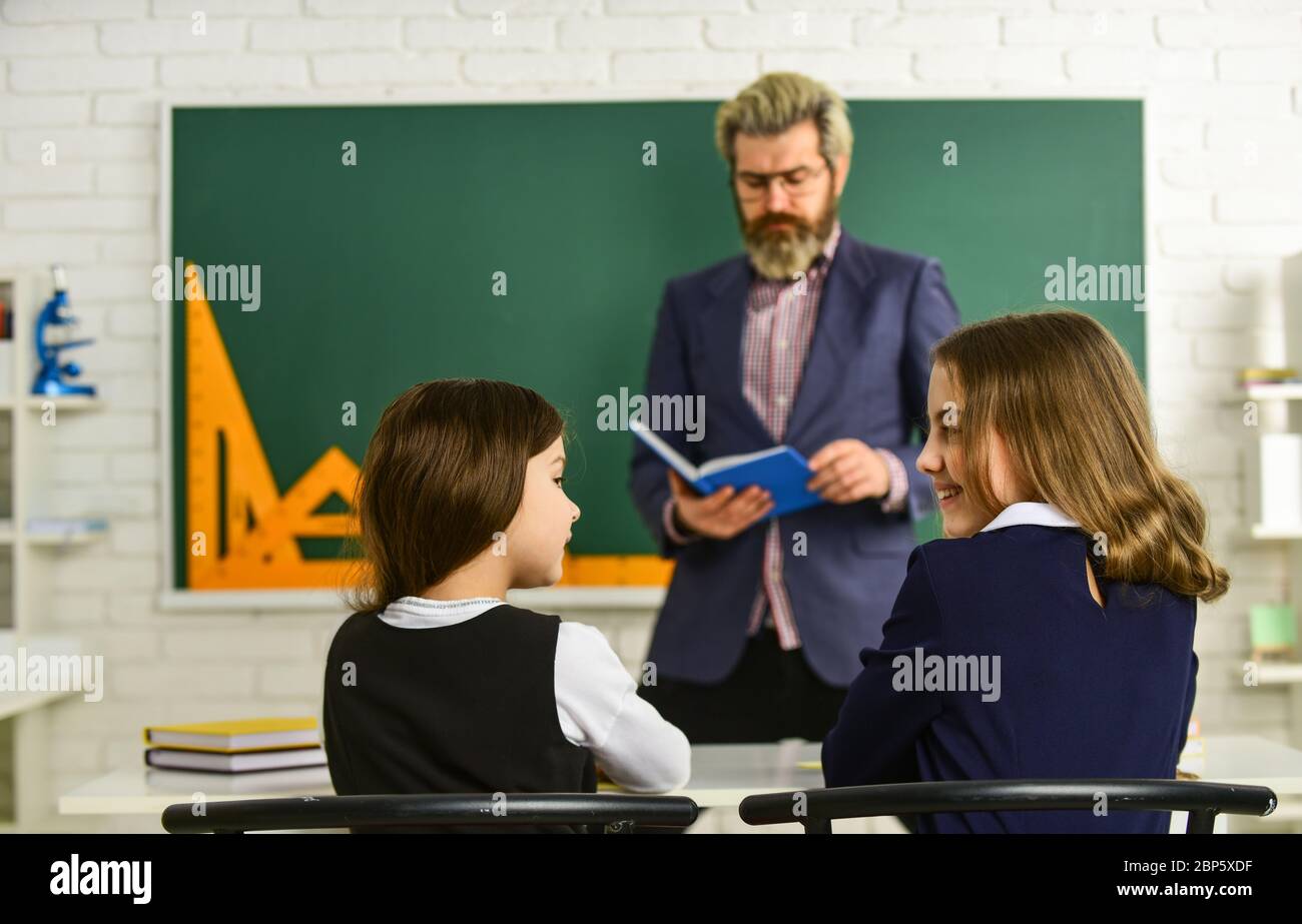 Daily school life. Friends study together. Back to school. Help and ...