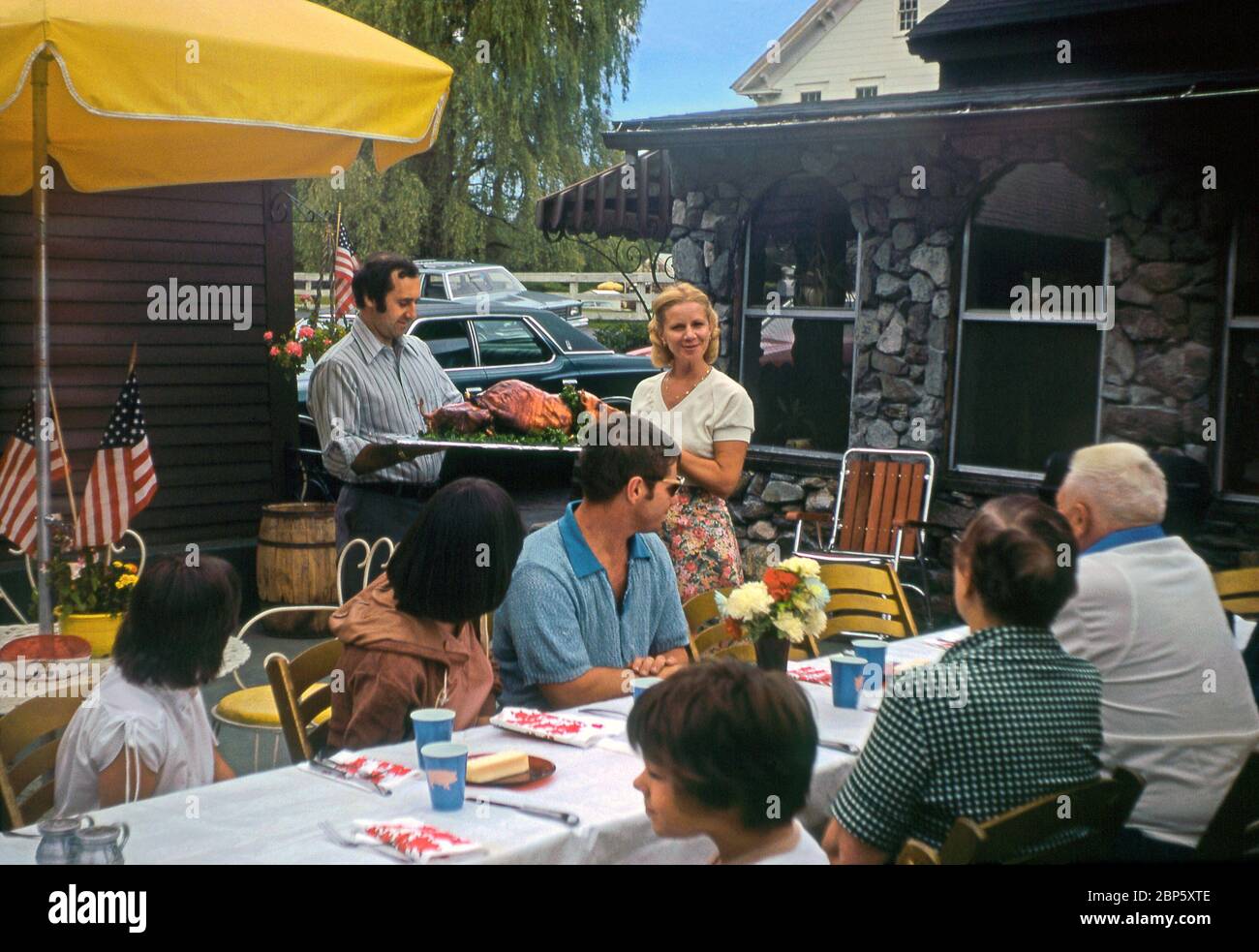 1970s family eating hi-res stock photography and images - Alamy