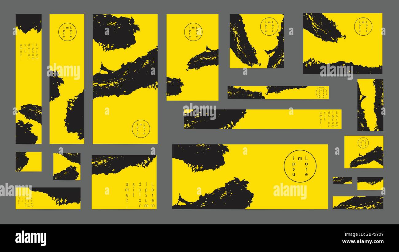 Design Web banners standard sizes. Set of templates banner buttons for ...