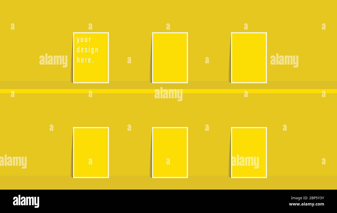 Brochure template flyer Simple yellow color background for business ...