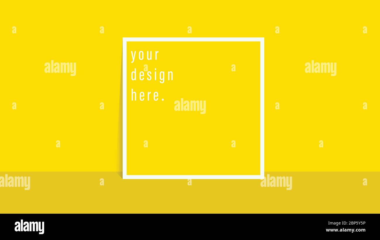 Brochure template flyer Simple yellow color background for business ...