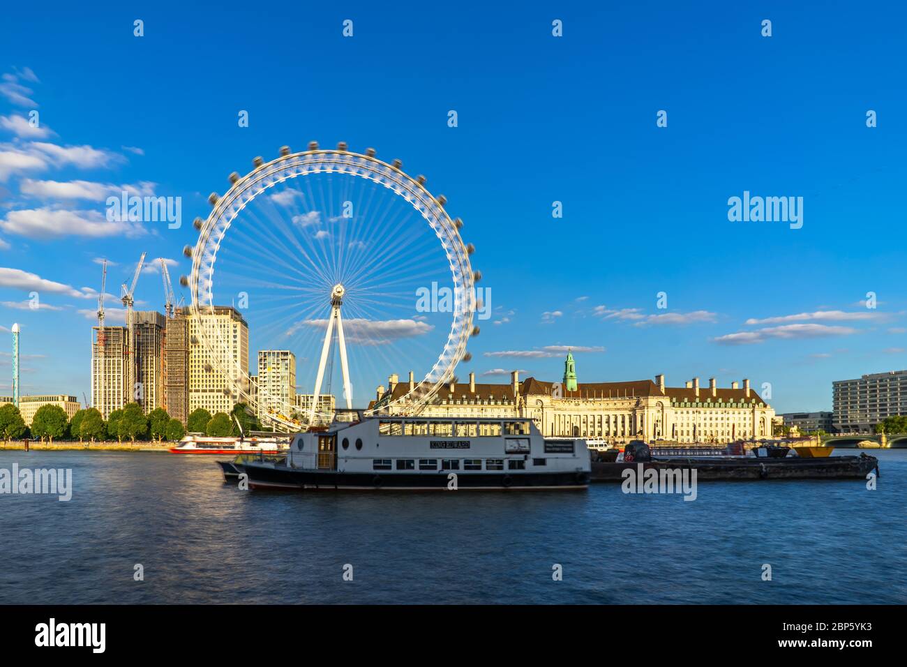 London Eye and river Thames in London, UK Stock Photo - Alamy