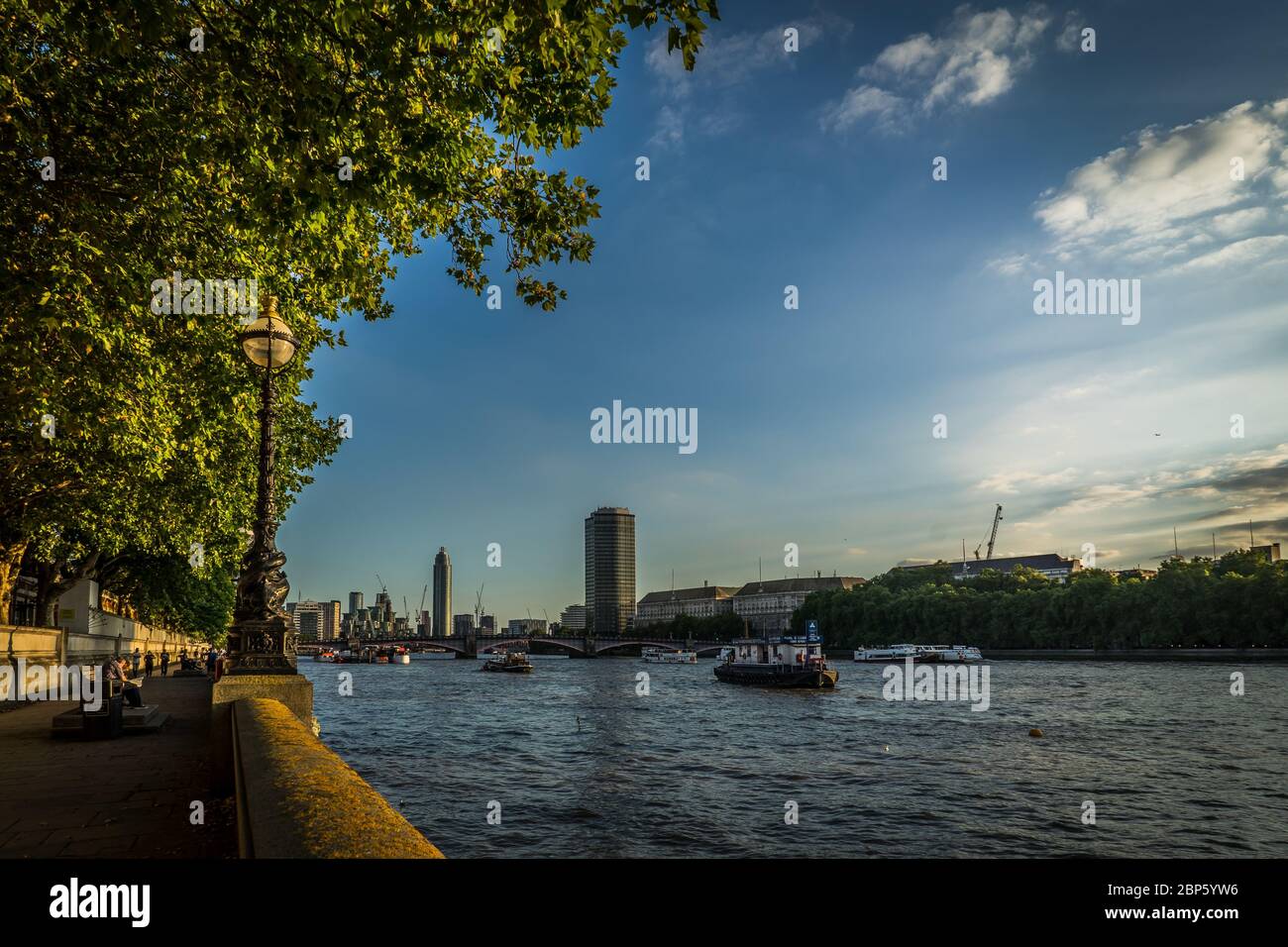 Cityscape from the River Thames in London, UK Stock Photo - Alamy