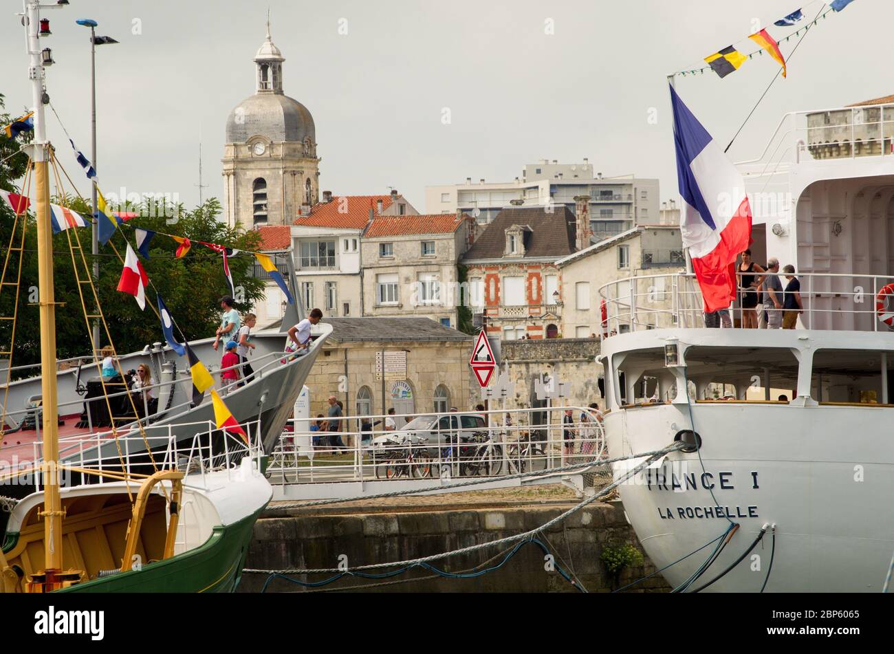 Boats and flags in La Rochelle, France Stock Photo - Alamy
