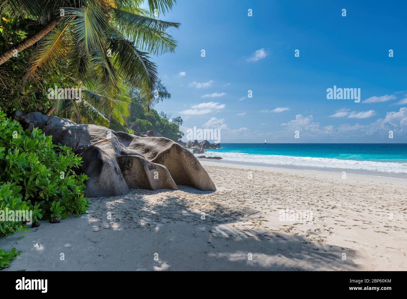 Beautiful Anse Georgette Beach on Praslin island in Seychelles Stock ...
