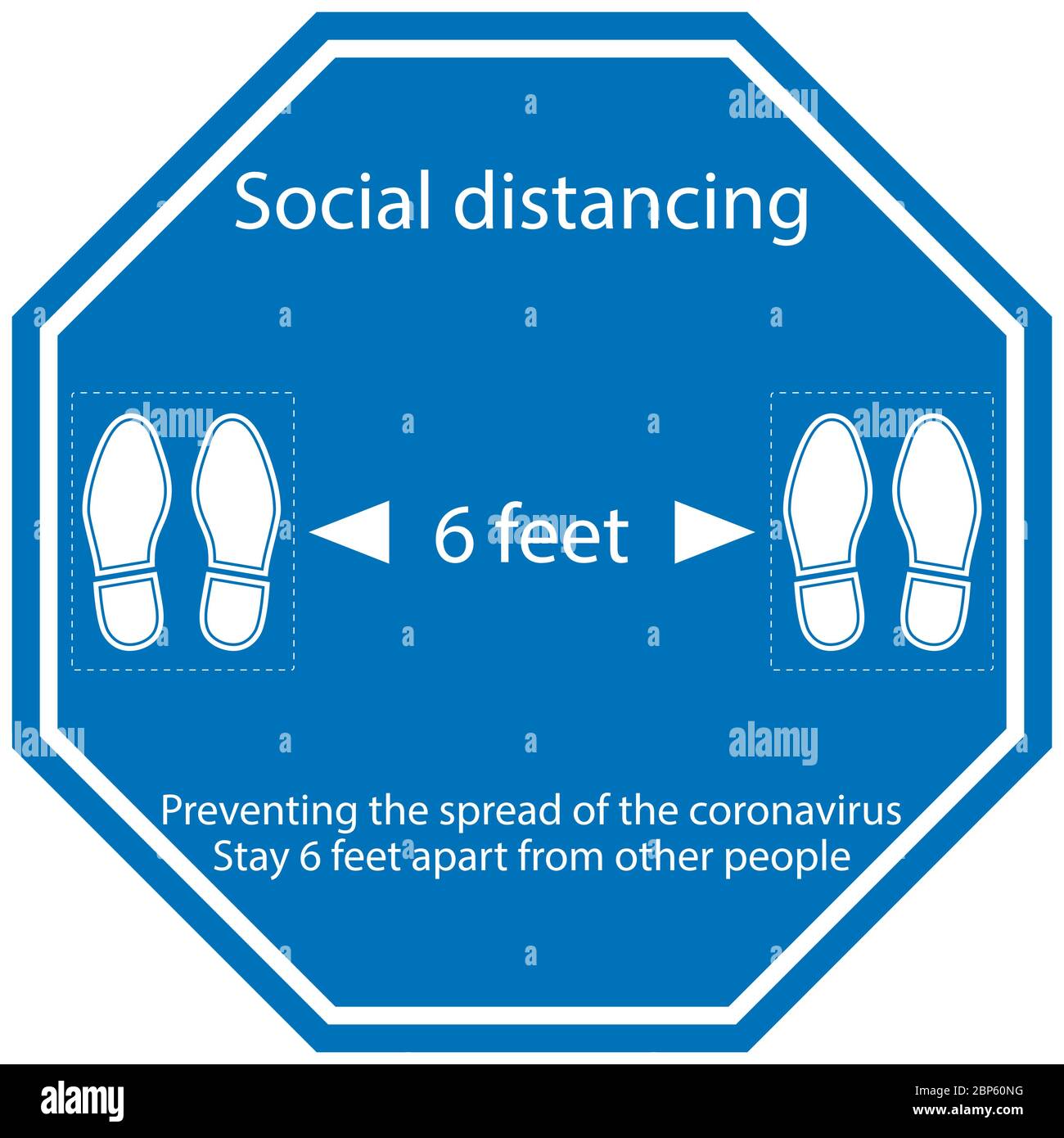 6 feet apart sign Stock Vector Images - Alamy