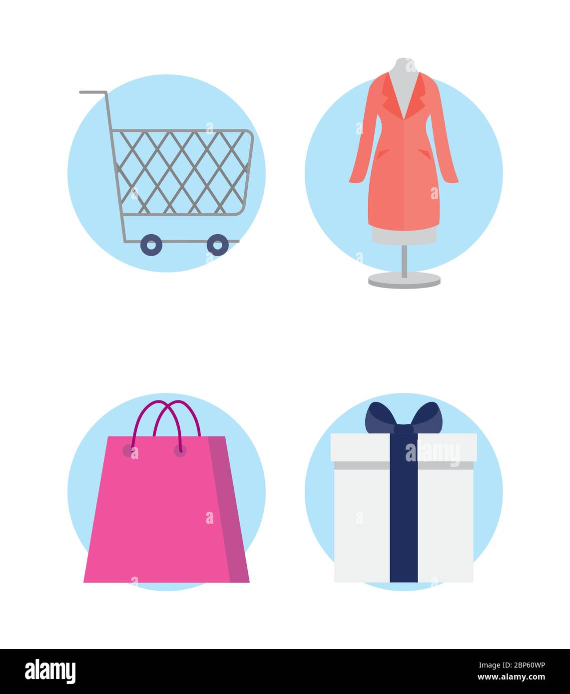 shopping commercial tech set icons Stock Vector Image & Art - Alamy