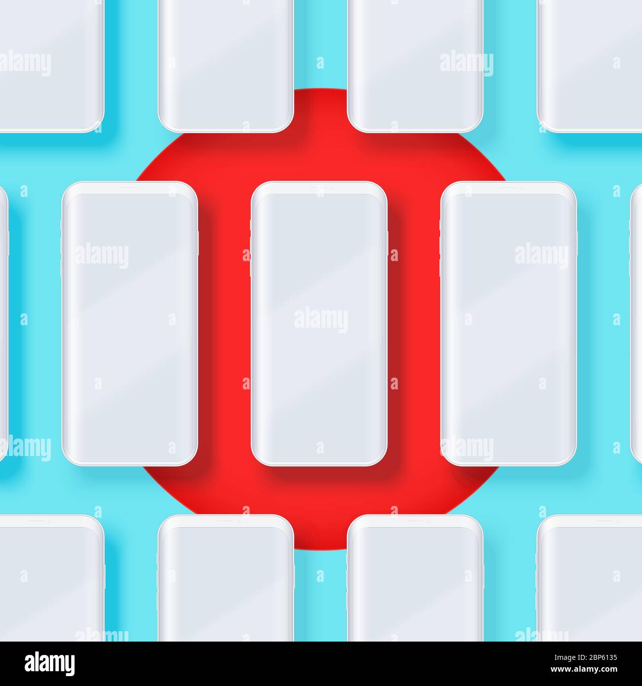Mobile mockup digital advertising Stock Vector Images - Alamy