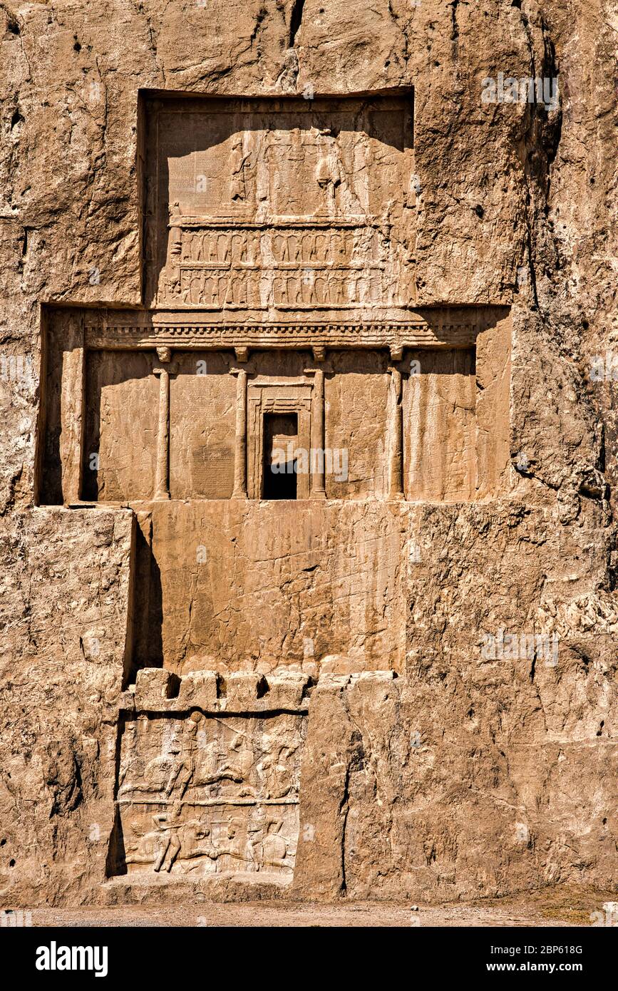 Tomb of Artaxerxes I, necropolis of Naqsh-e Rostam, Iran Stock Photo ...