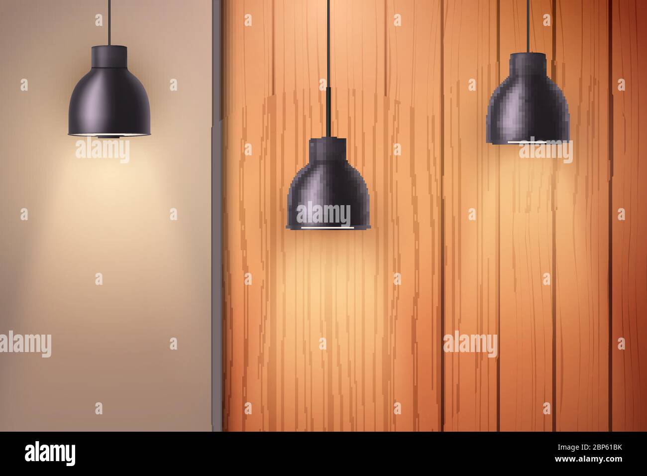 Cafe wooden decor Stock Vector Images - Alamy