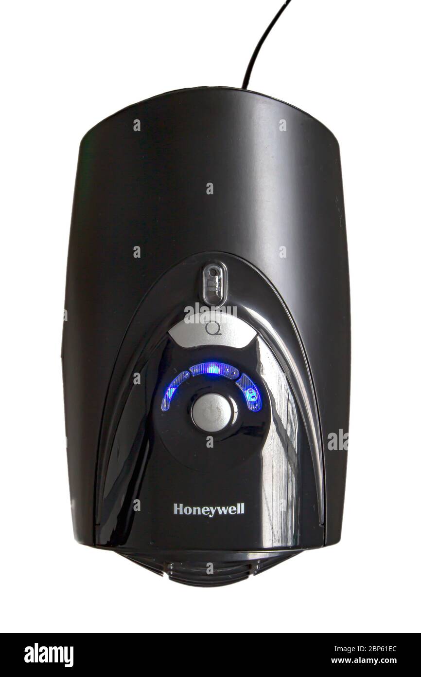 An isolated electric air purifier on a white background Stock Photo - Alamy