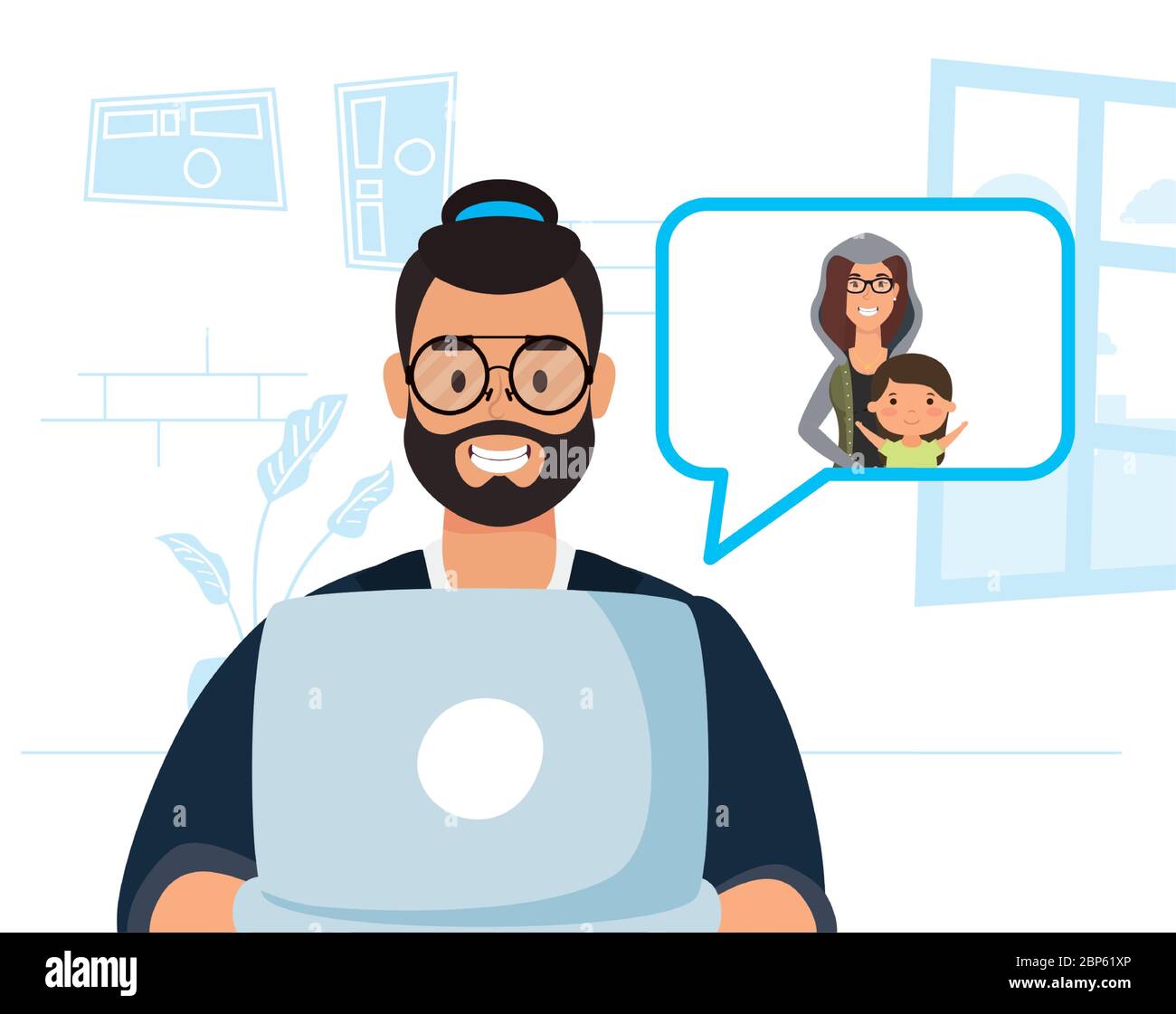 Man girl character using Stock Vector Images - Alamy