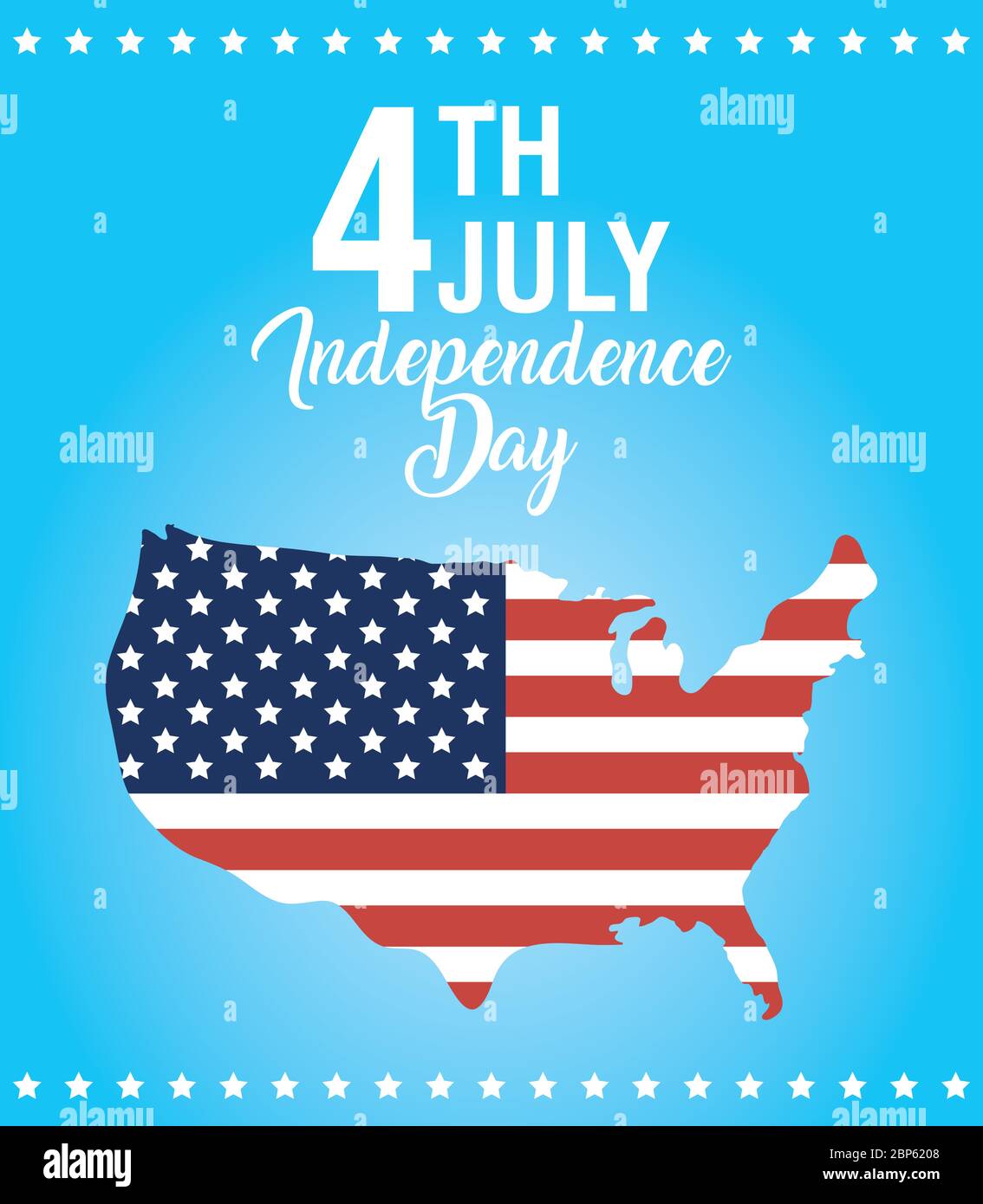 usa independence day with flag in map Stock Vector Image & Art - Alamy