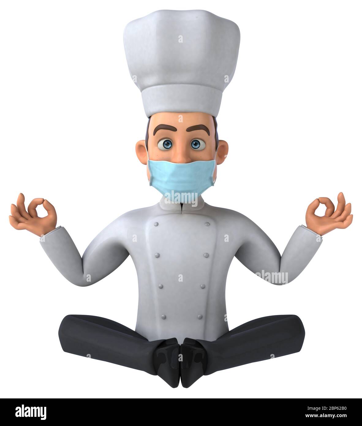 Fun cartoon chef character with a mask Stock Photo - Alamy