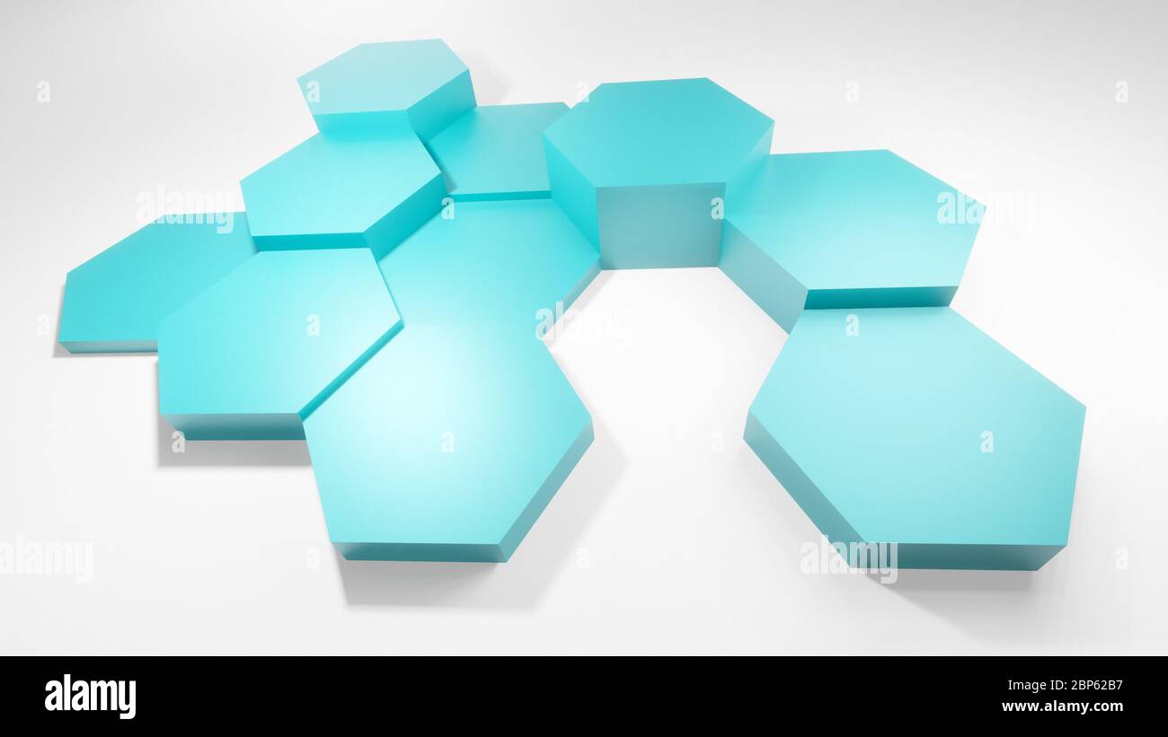 Abstract background, hexagons or honeycombs, 3D rendering, hexagonal wallpaper, network ...