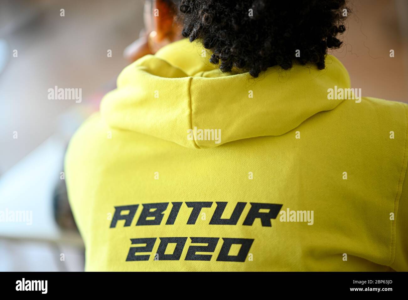 Ravensburg, Germany. 18th May, 2020. A student at the Albert-Einstein ...