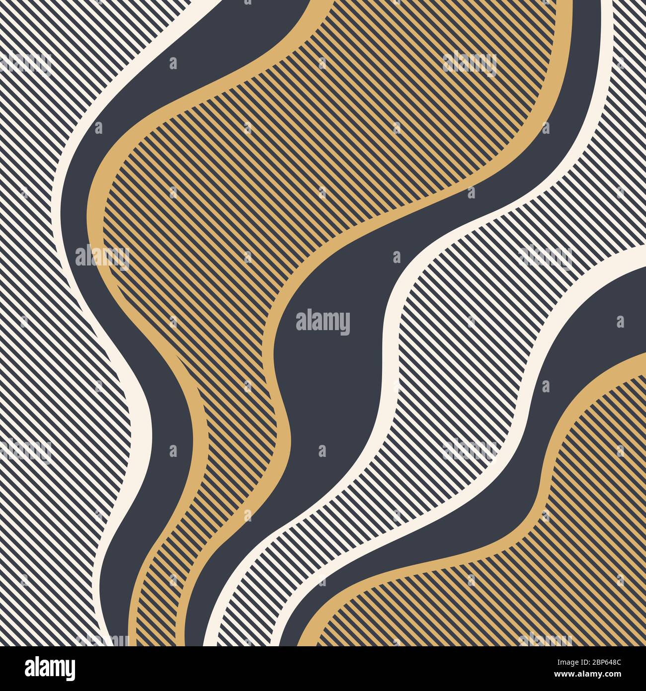 Abstract striped wavy lines background. Brown, beige colors. Smooth ...