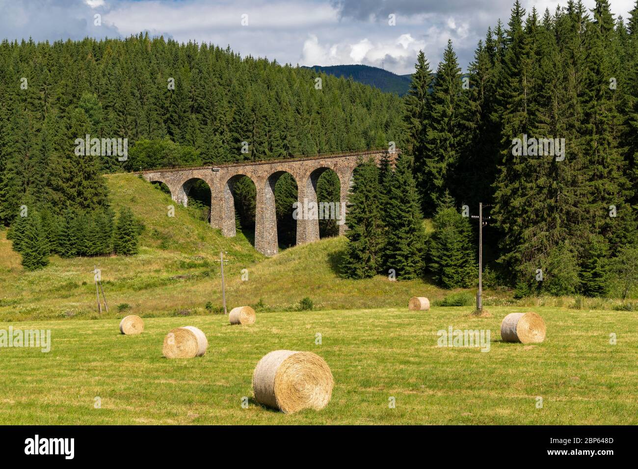 Chmarossky viaduct, old railroad, Telgart, Slovakia Stock Photo - Alamy