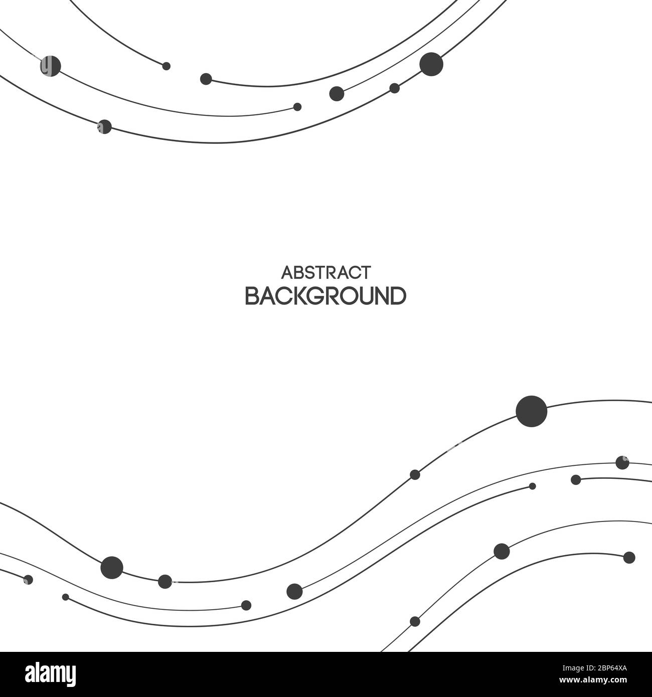 Abstract background, poster, card. Composition of smooth lines and dots ...