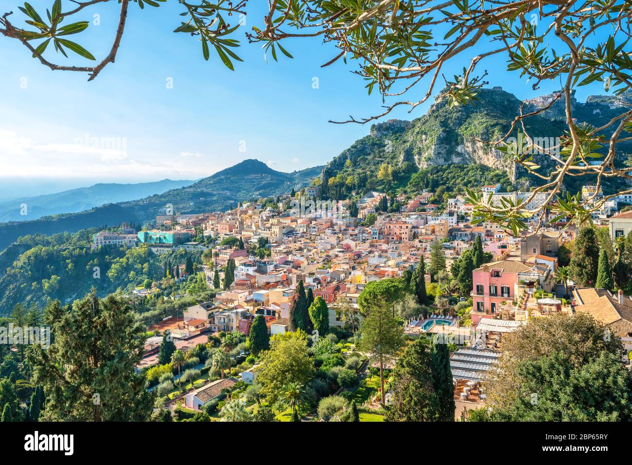 Taormina sicily mountain hi-res stock photography and images - Alamy