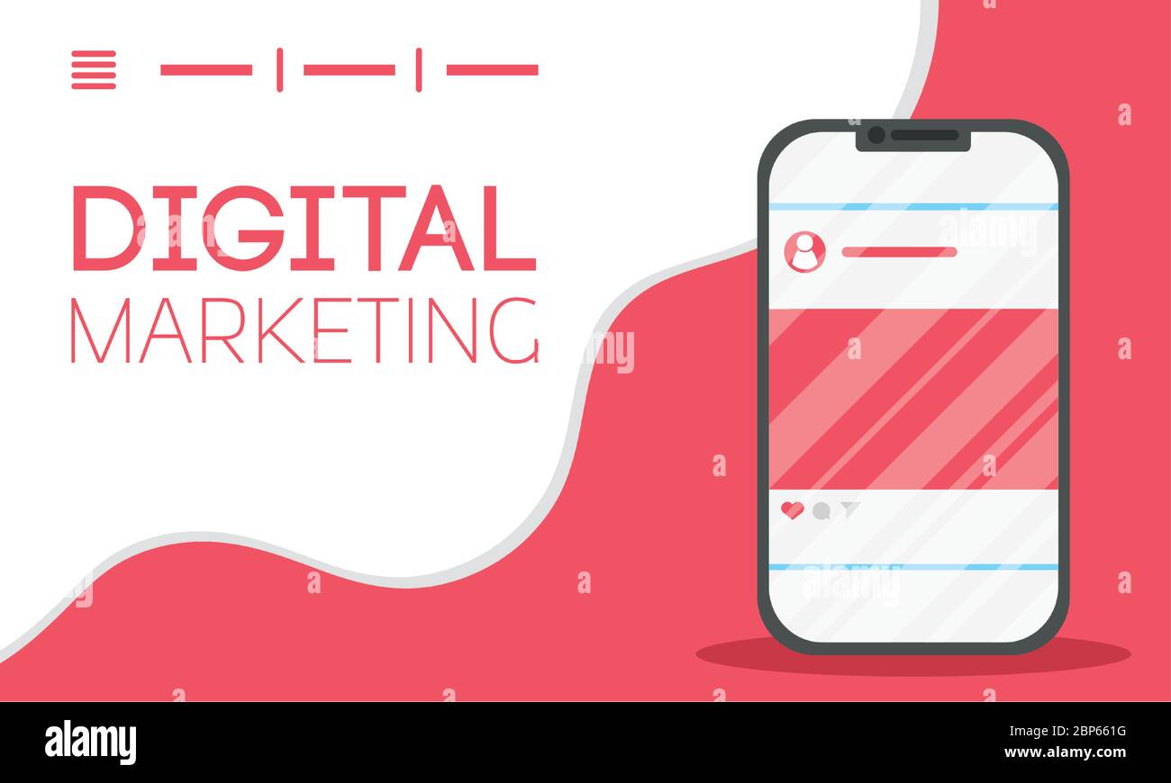 digital marketing tech with smartphone Stock Vector Image & Art - Alamy