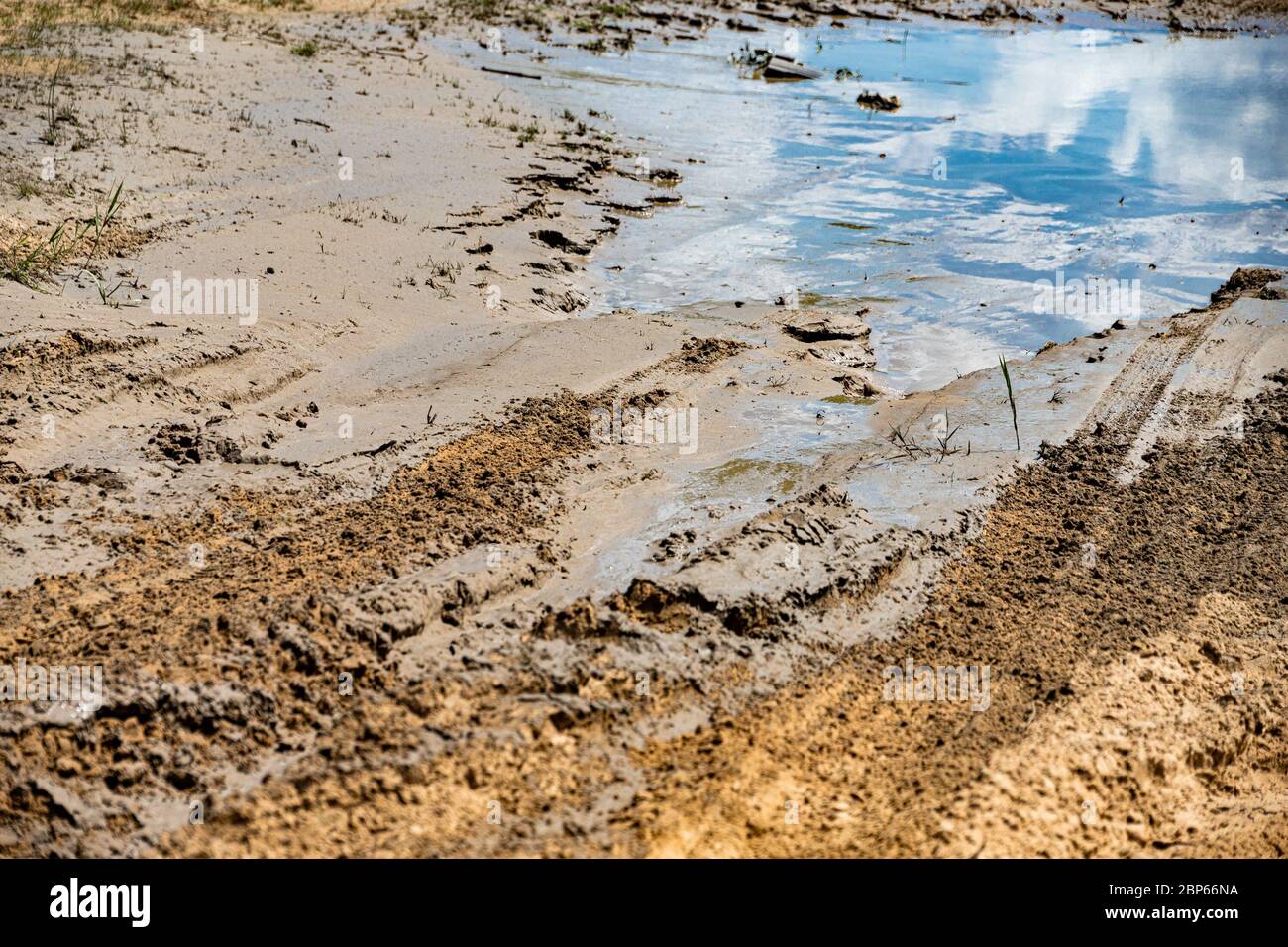 Sand quarry for auto racing extreme Stock Photo - Alamy