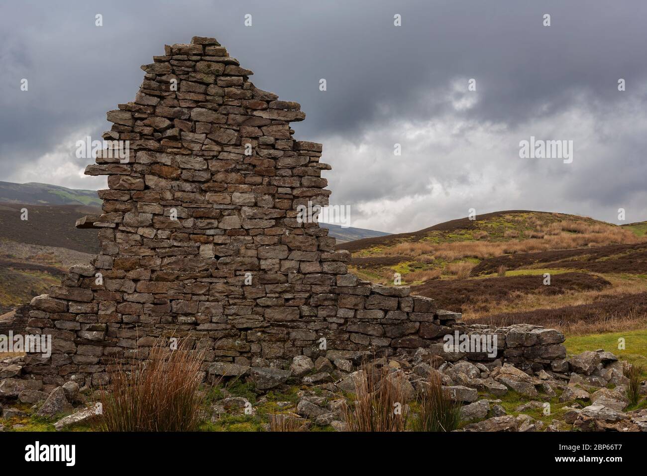 Abandoned ruins of Surrender Lead Smelt Mill, Mill Gill, North ...