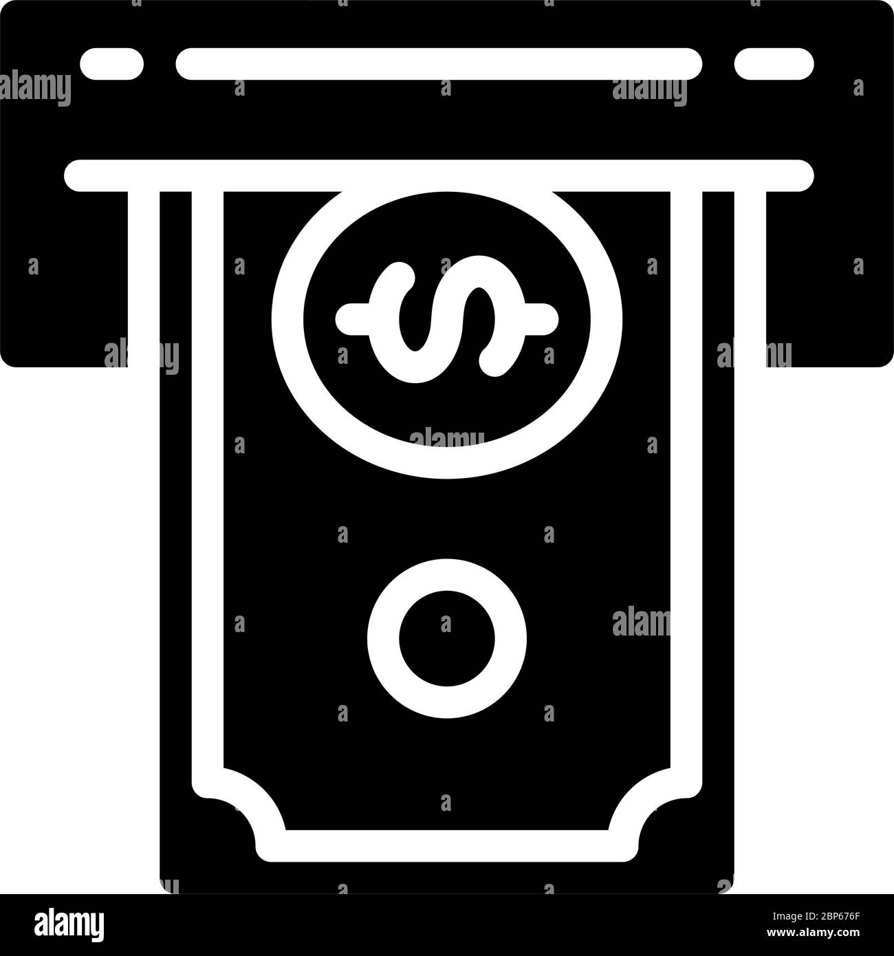 Cash coming out of atm icon representing ‘Cash Withdrawal’ Stock Vector ...