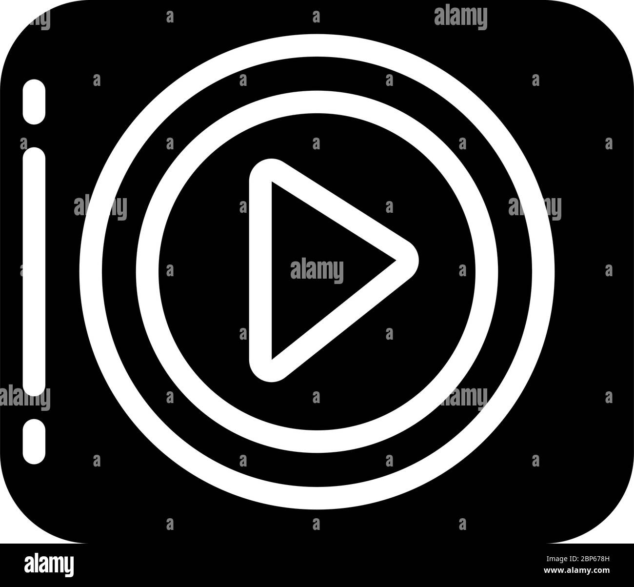 Play symbol in button icon representing ‘Play Button’ Stock Vector ...