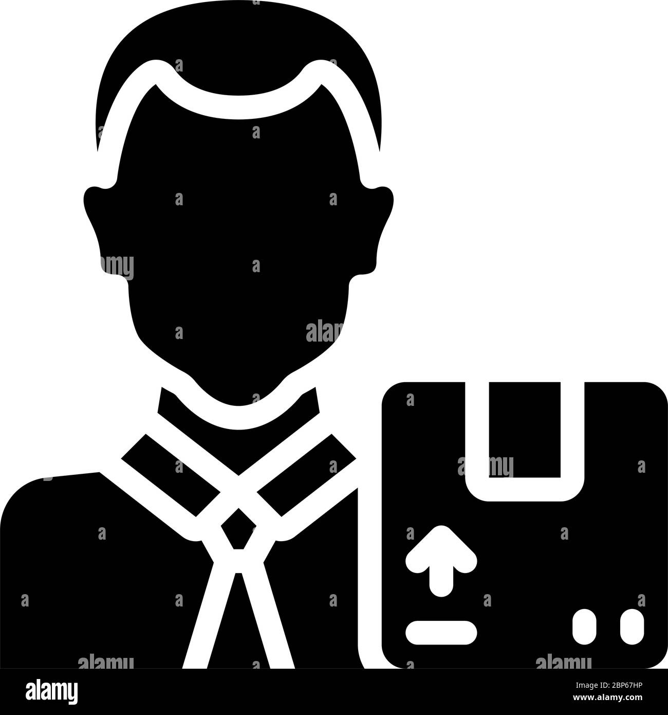 Male avatar with delivery box representing ‘Product Owner’ Stock Vector ...