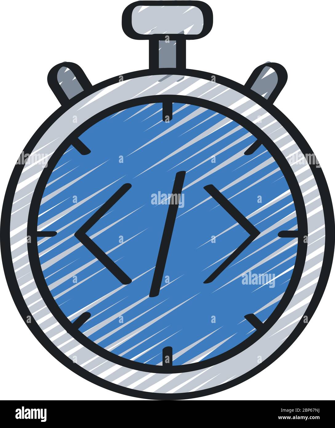 Timer with programming language inside representing ‘Coding Time’ Stock ...