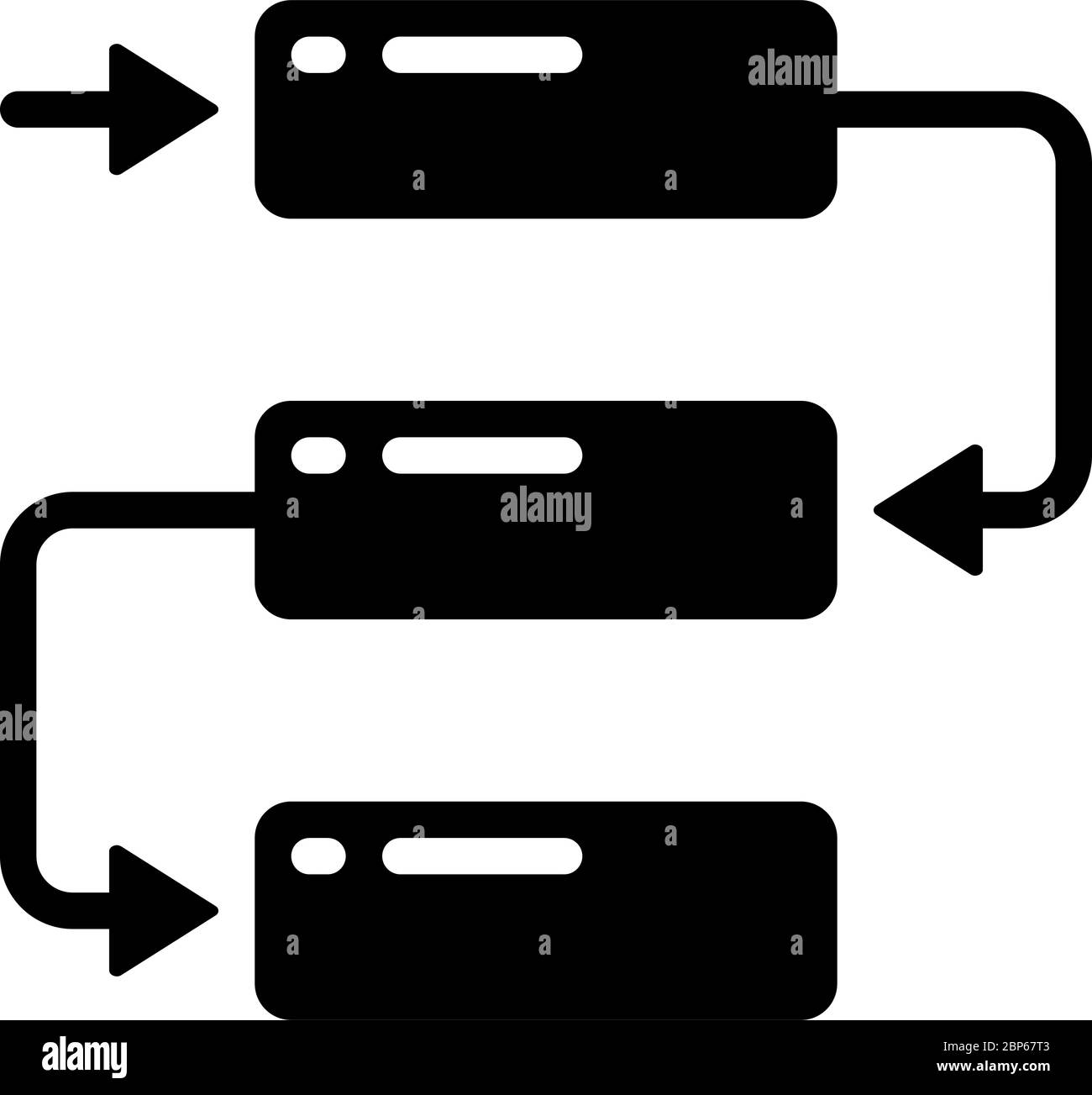 Project flow with arrows representing ‘Dependencies’ Stock Vector Image ...