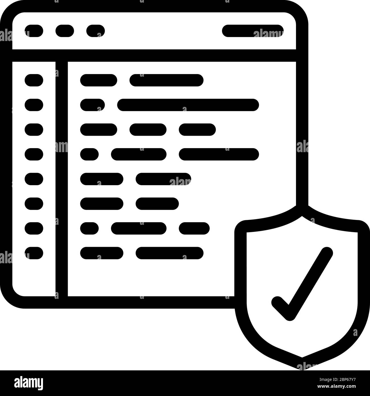 Protected Code icon Stock Vector Image & Art - Alamy