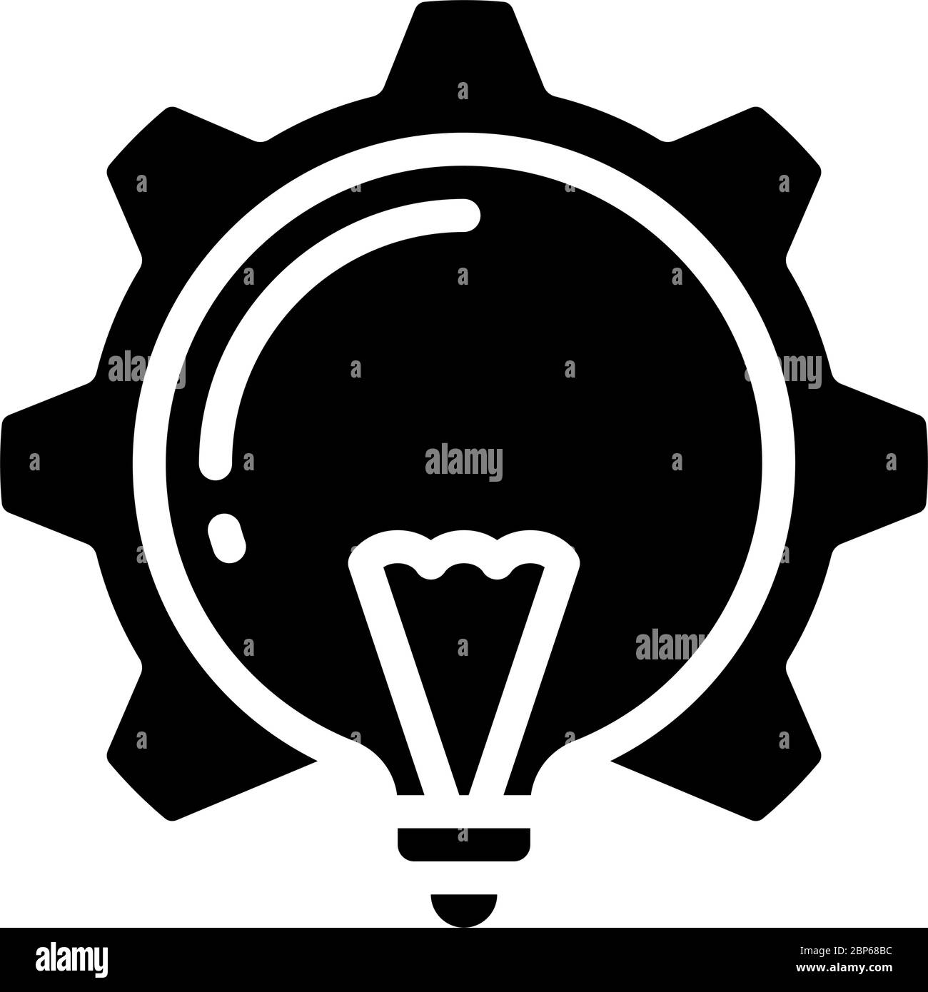 Lightbulb cog Black and White Stock Photos & Images - Alamy