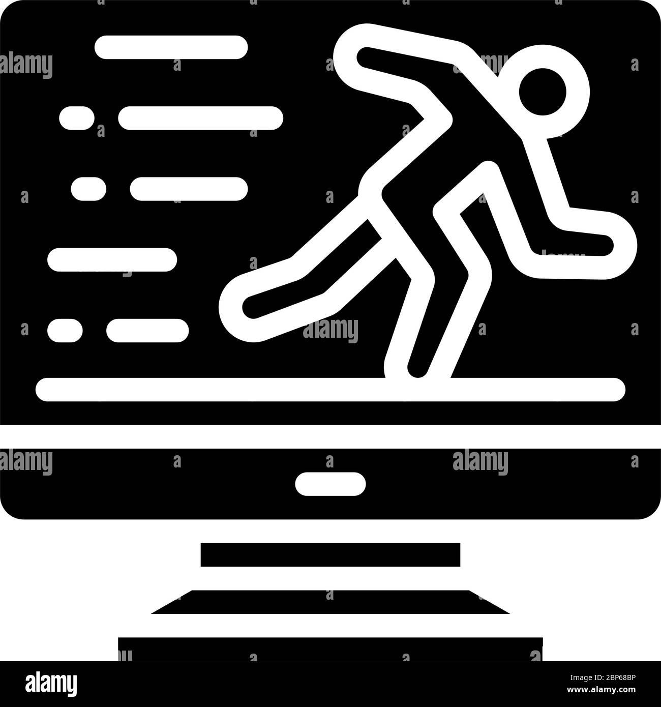 computer with sprinting person Stock Vector Image & Art - Alamy