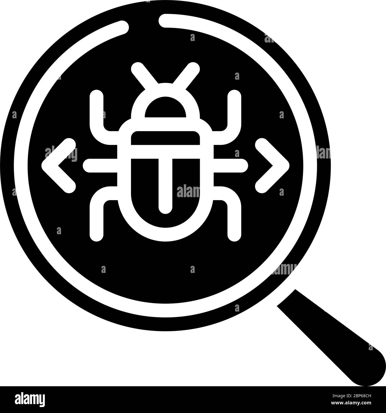 Bug search icon Stock Vector Image & Art - Alamy