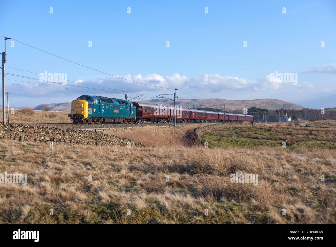 Class 55 Deltic locomotive 55002 owned by the national railway museum ...