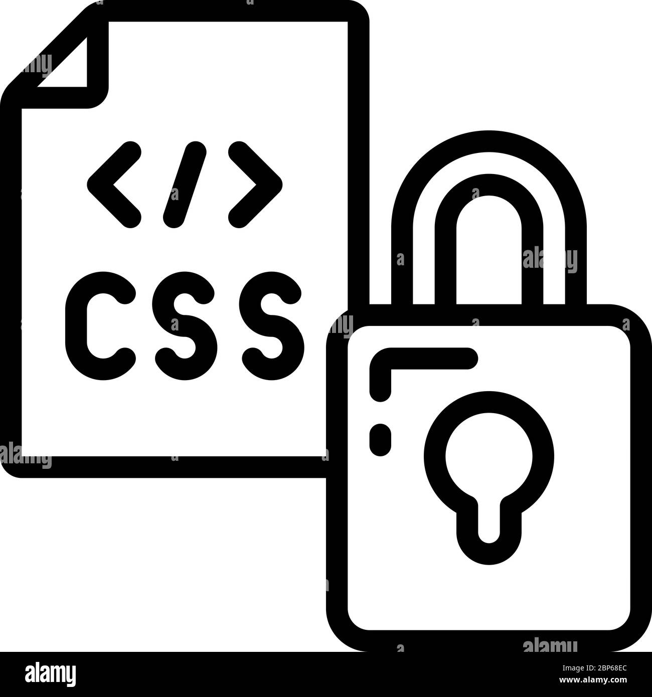 Locked code file icon Stock Vector Image & Art - Alamy