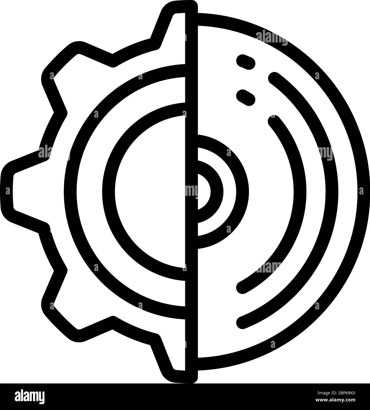 half cogwheel, half software disc Stock Vector Image & Art - Alamy