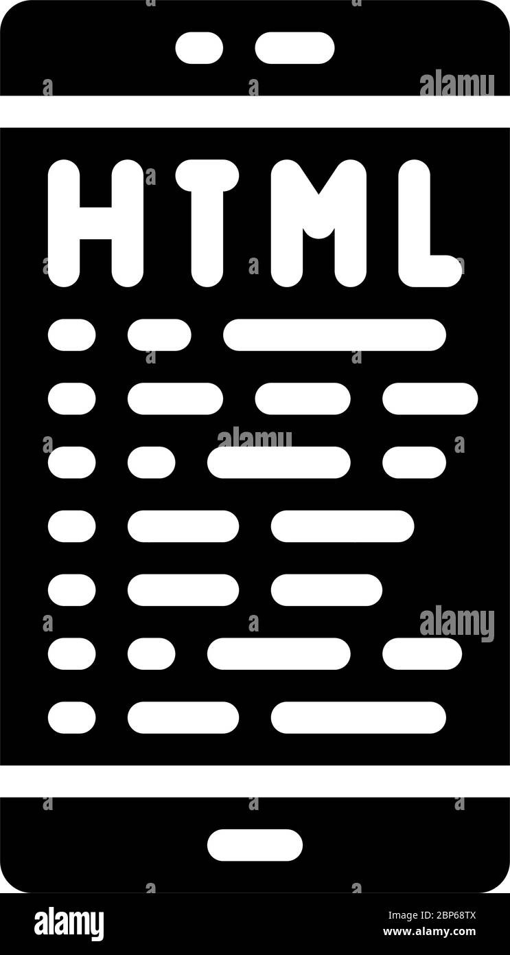 Mobile Phone With Html Programming Language Stock Vector Image And Art 3851