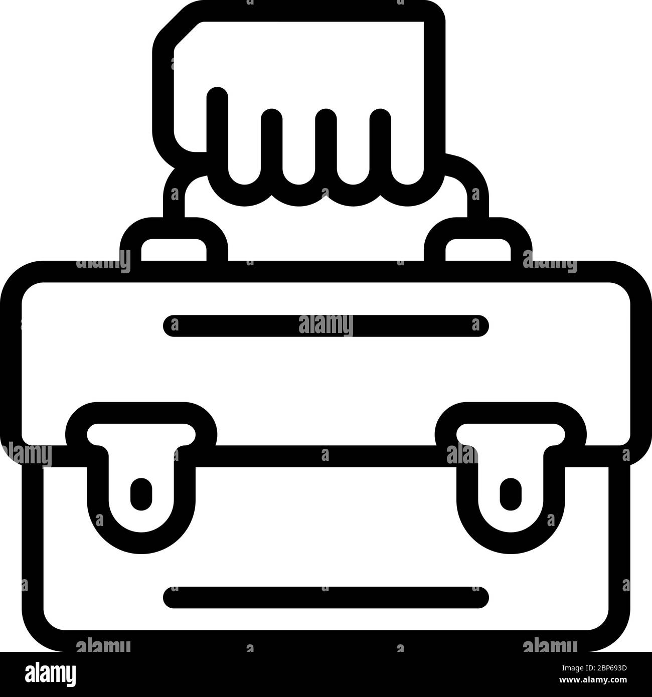 Hand holding briefcase icon Stock Vector Image & Art - Alamy