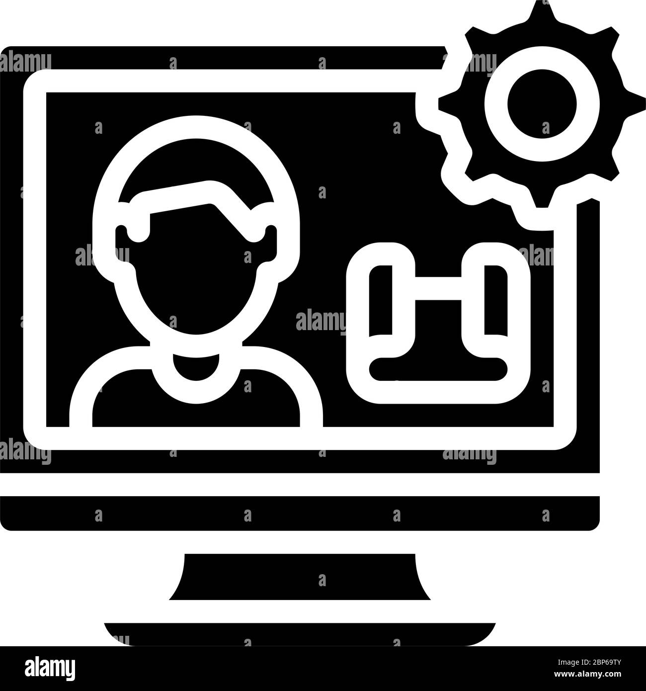 Manager computer Black and White Stock Photos & Images - Alamy