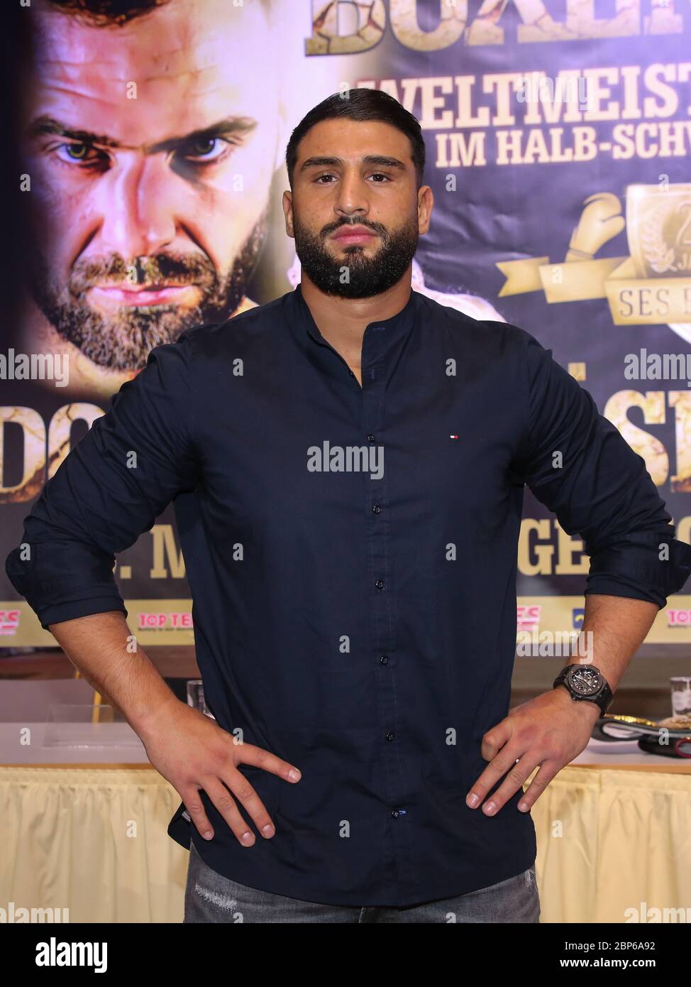 German heavyweight boxer Agit Kabayel (SES Boxing) press conference ...