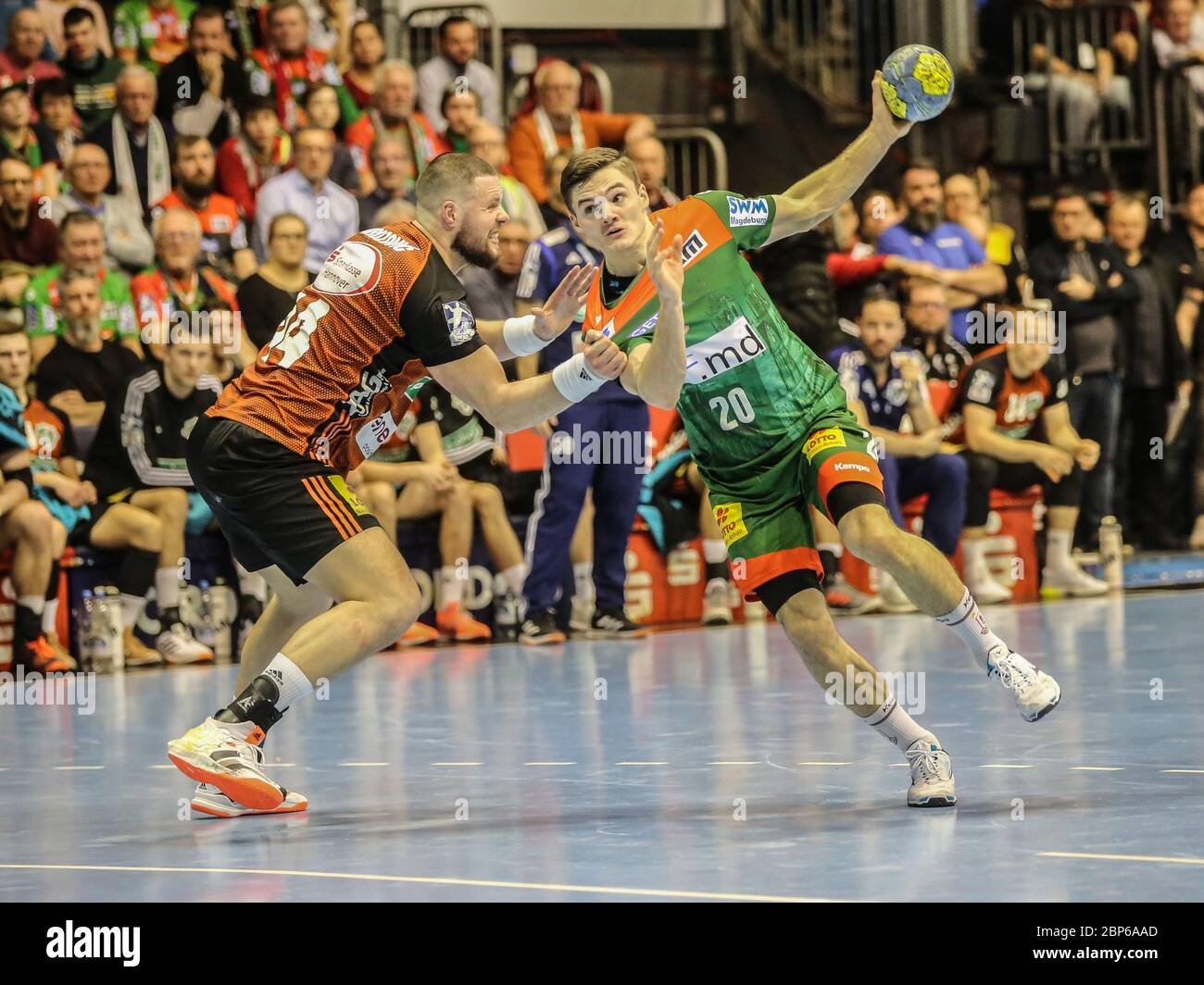 Dutch handball player kay kirsten evert smits sc magdeburg Liqui Moly ...