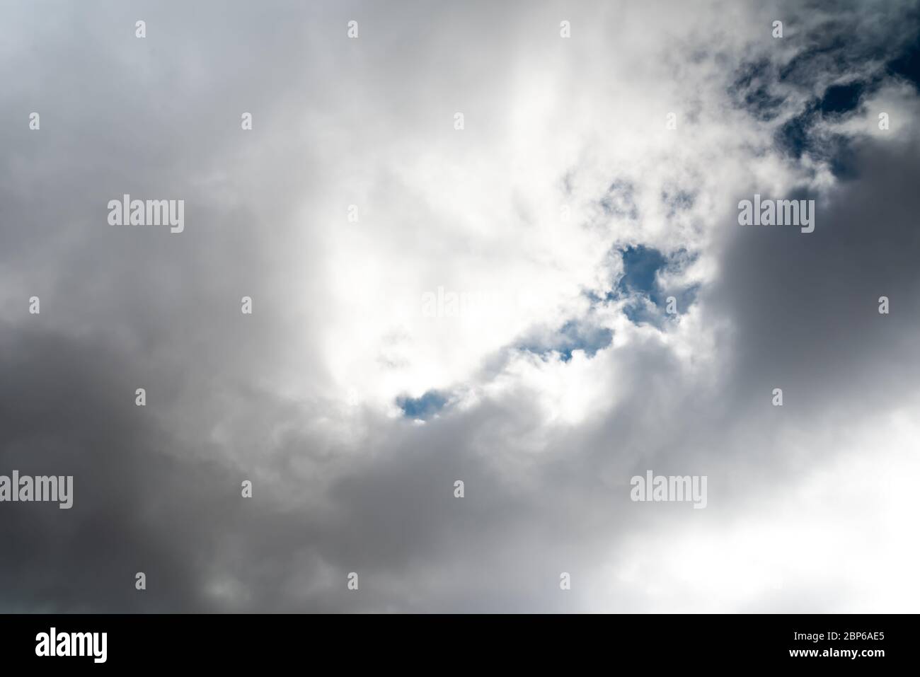 Beautiful sky with volumetric clouds, and the rays of the sun Stock ...