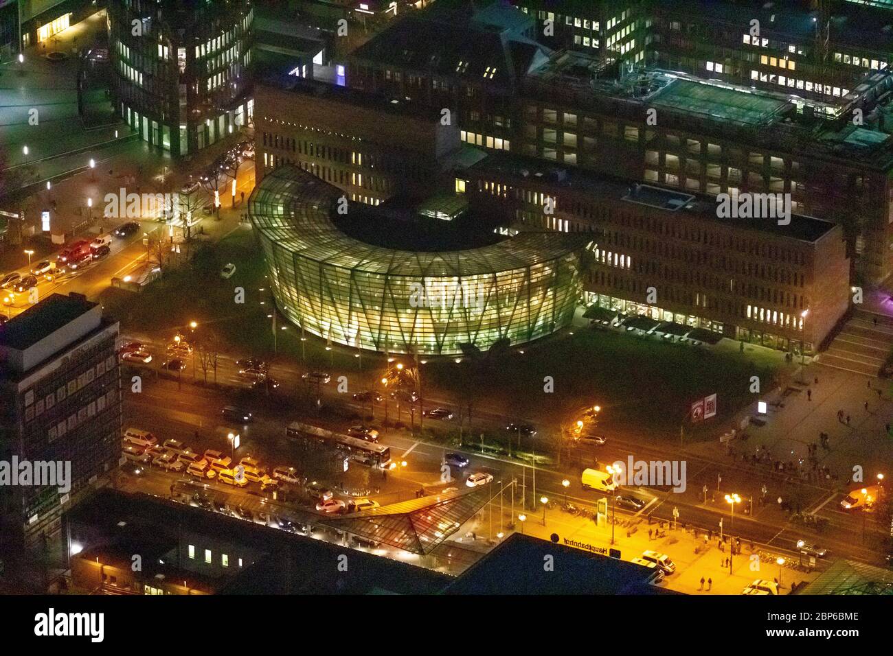 Aerial city night bird's eye hi-res stock photography and images - Alamy
