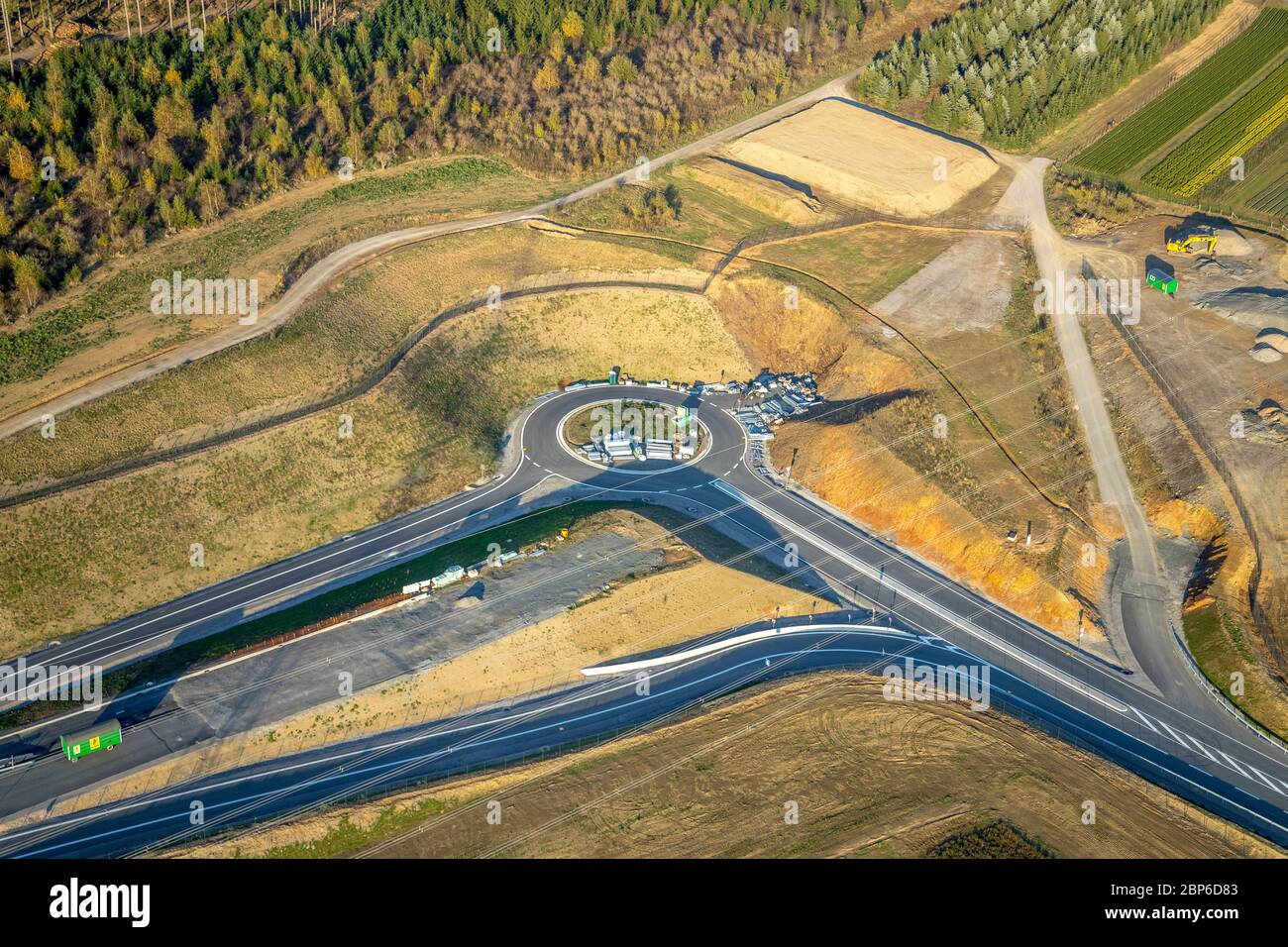 Roundabout at the end of the motorway hi-res stock photography and ...