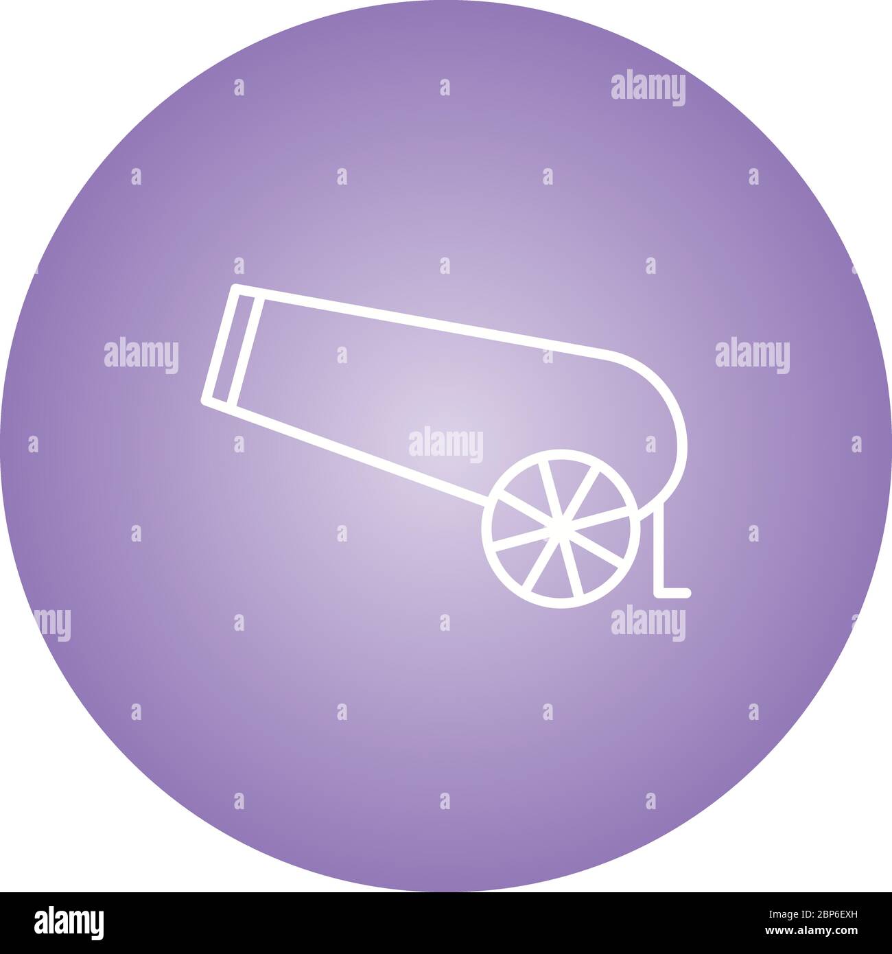 Beautiful Cannon Line Vector Icon Stock Vector Image & Art - Alamy