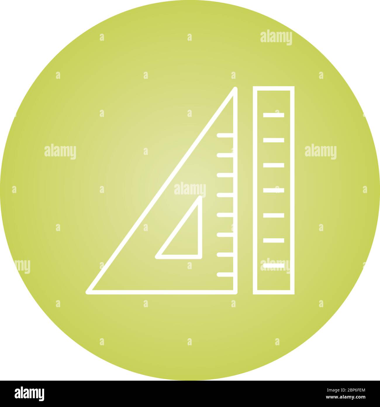 Beautiful Ruler & Set Square Line Vector Icon Stock Vector Image & Art ...
